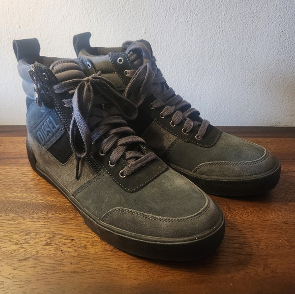 Diesel | Shoes | Diesel Sdvelows Mid Cut Suede Lace Up Lifestyle ...